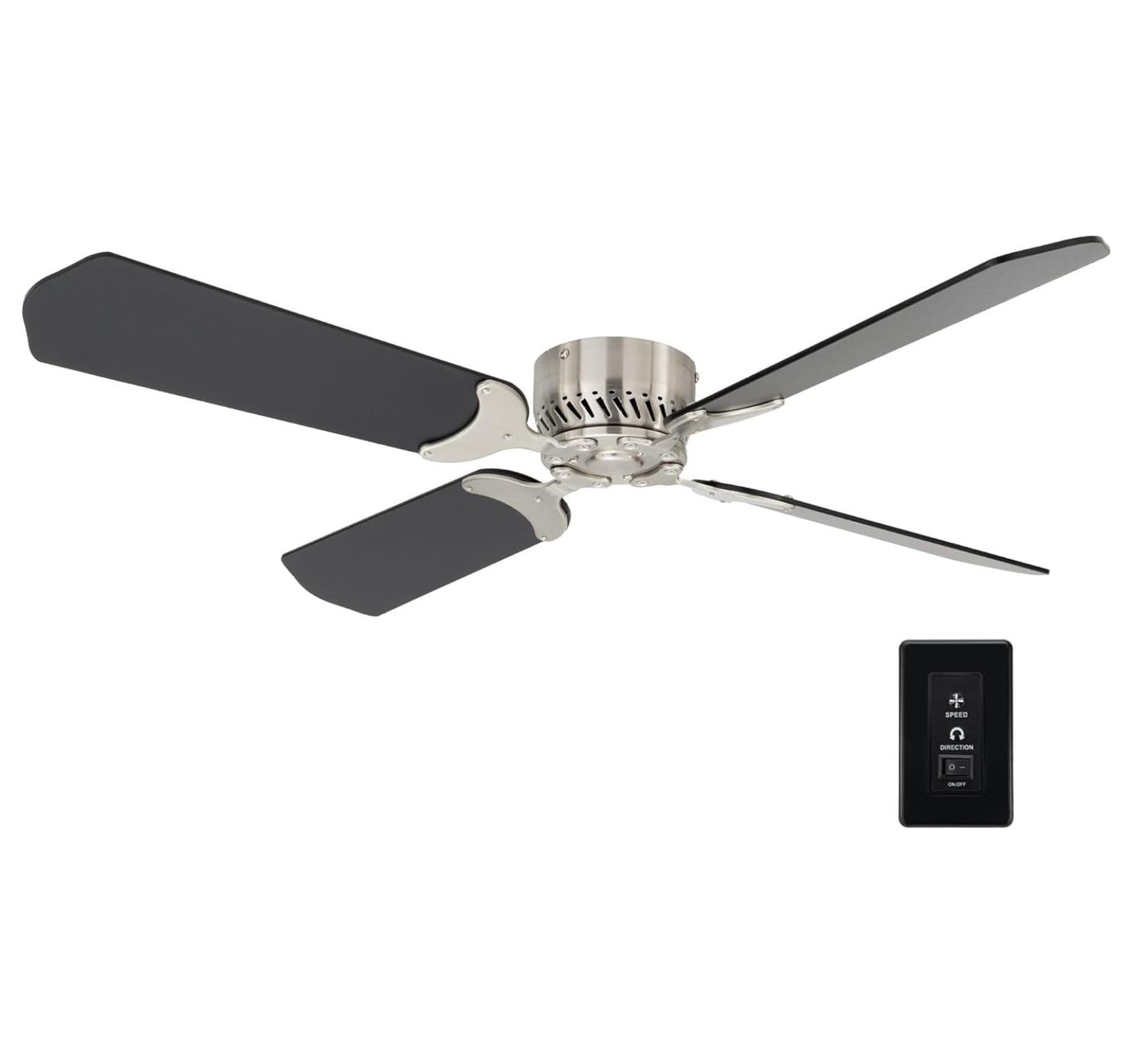 RV Ceiling Fan | 12V | 42" Brushed Finish | 4 Blades | Includes Switch ...