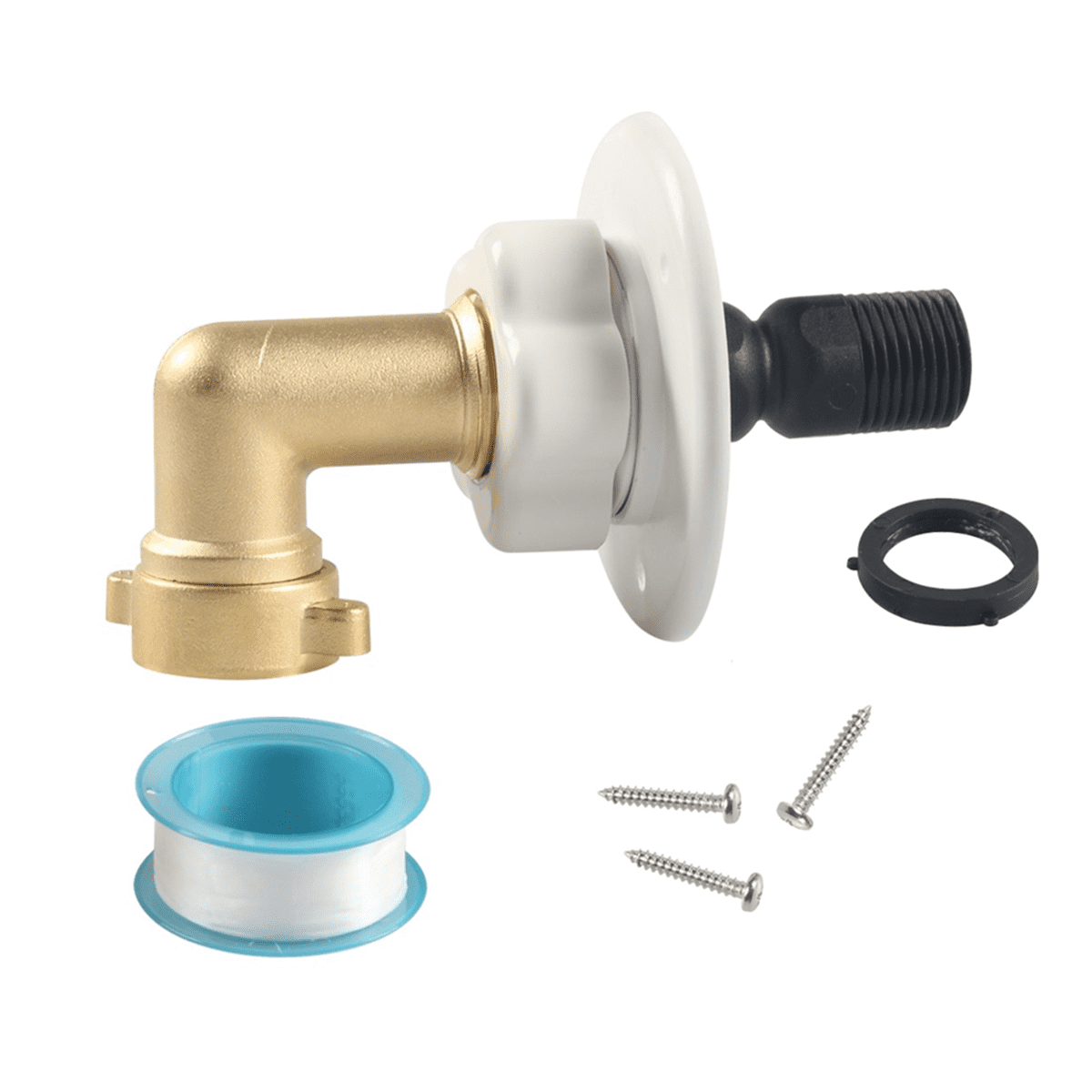 RV City Water Fill Inlet Flange Brass with Hose Elbow Check Valve ...