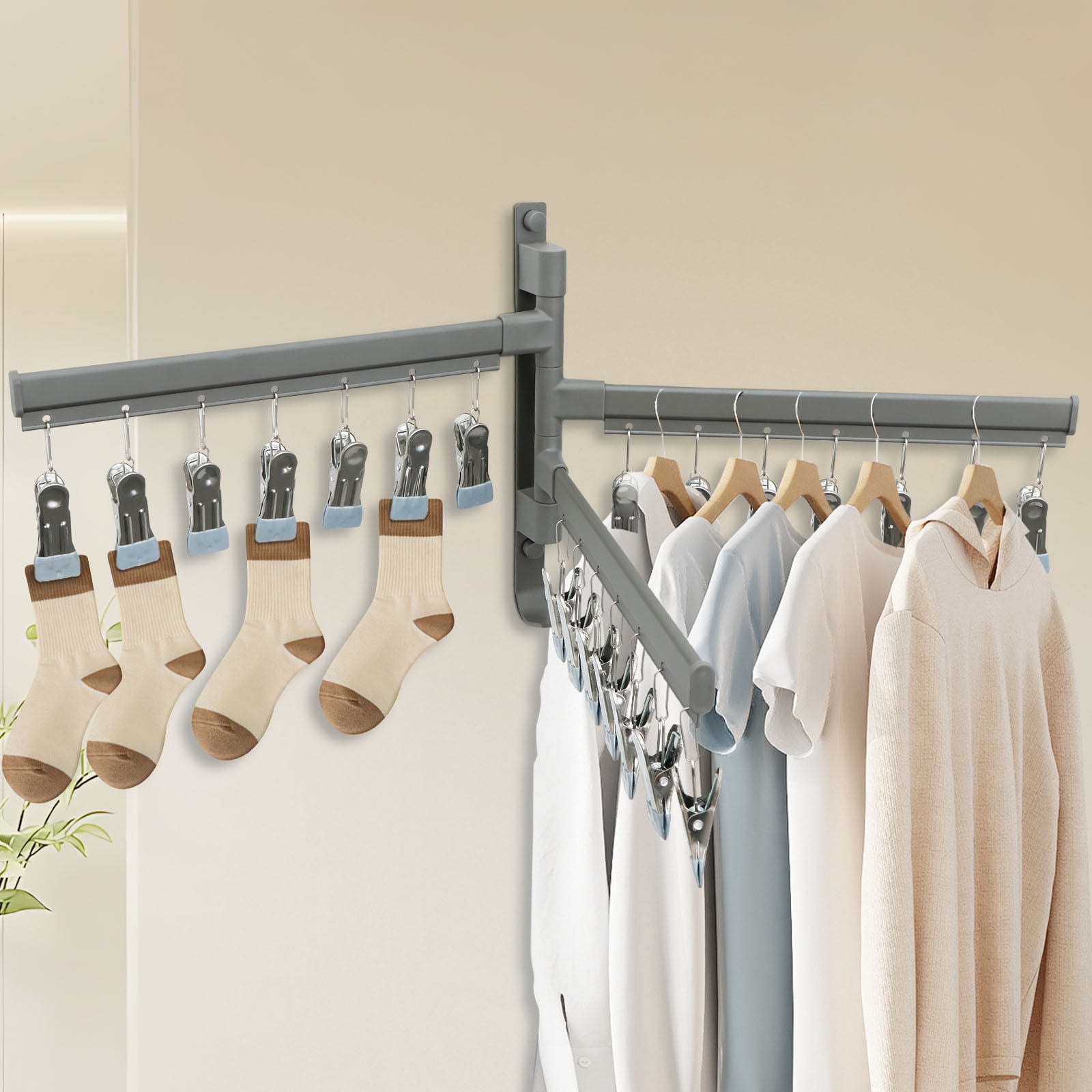 RV Clothes Drying Rack Space Saving Drying Hanger Drying Rack Wall ...