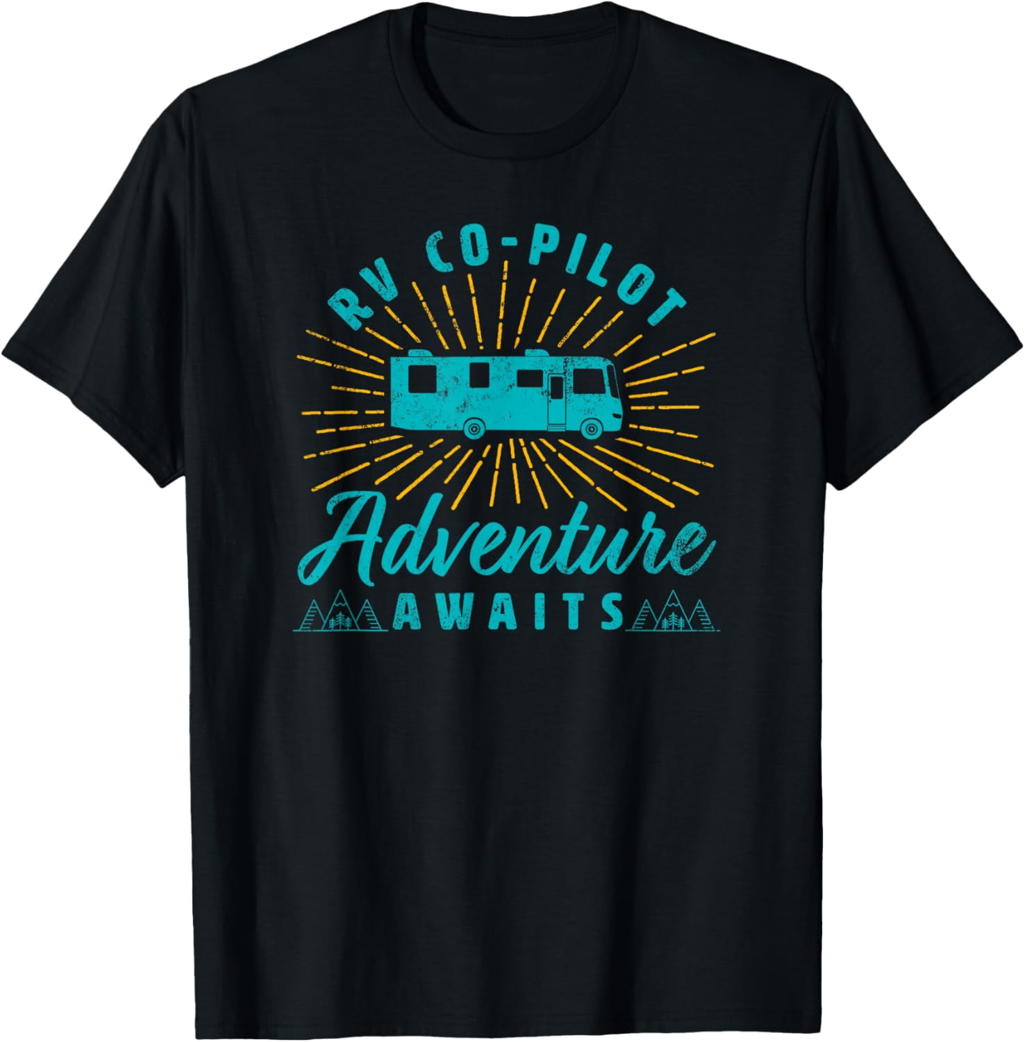 RV Co-Pilot T-Shirt Adventure Awaits Road Trip Camping Shirt - Walmart.com