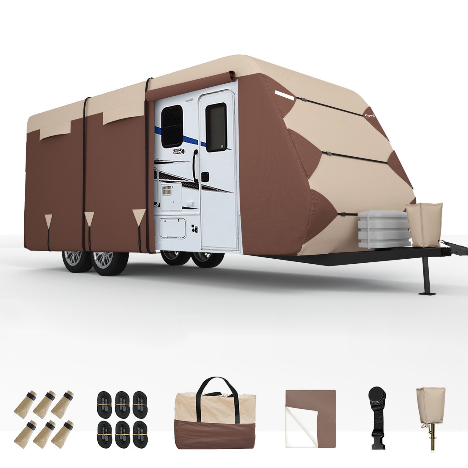 RV Cover Travel Trailer Cover 14'-16' Camper Covers 7 Layers Top ...