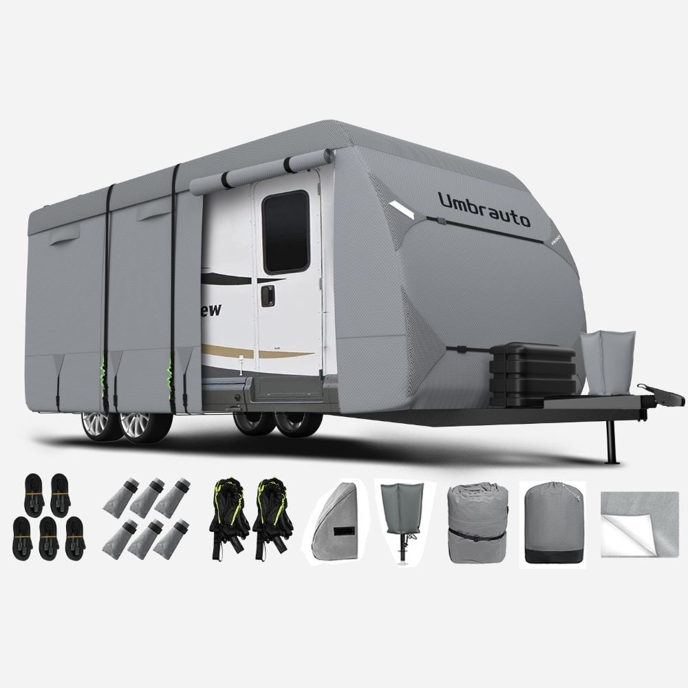 RV Cover for 14-16 ft Travel Trailer Cover Upgraded 7 Layers Top Camper ...