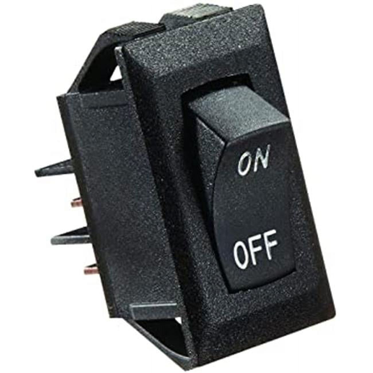 RV Designer 0.55 x 1.12 in. 10A On-off SPST Cut-out Black Rocker Switch ...