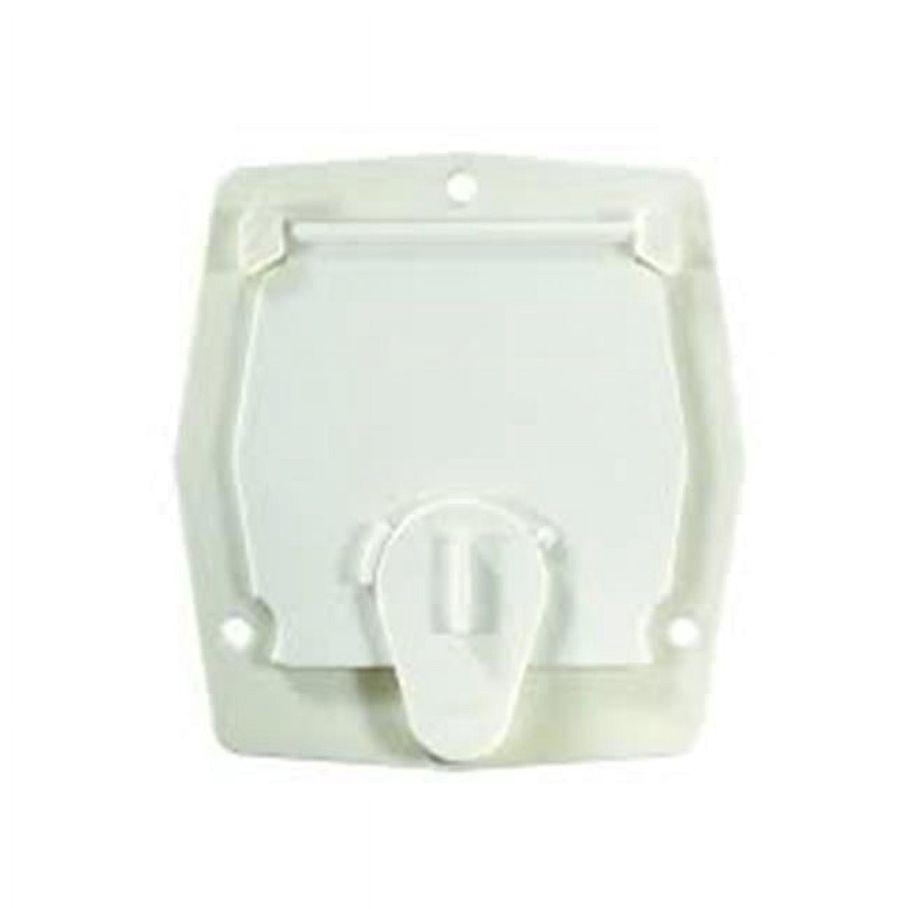 RV Designer 4.2 x 3.9 x 2 in. Flat Sided Basic Cable Hatch, Polar White ...