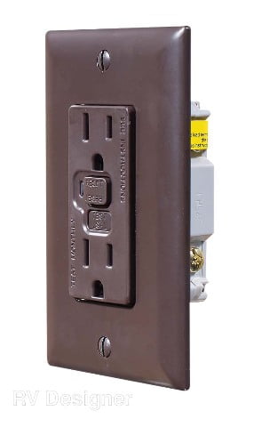 RV Designer AC GFCI RV Outlet with Cover Plate - Walmart.com