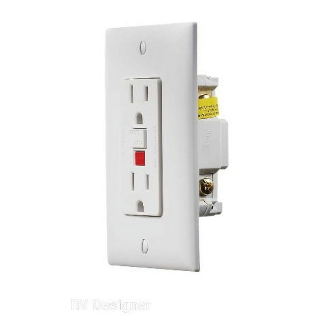 RV Designer AC GFCI RV Outlet with Cover Plate - Walmart.com