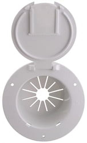 Rv Designer B110 Deluxe Round Rv Electrical Cable Hatch - Walmart.com