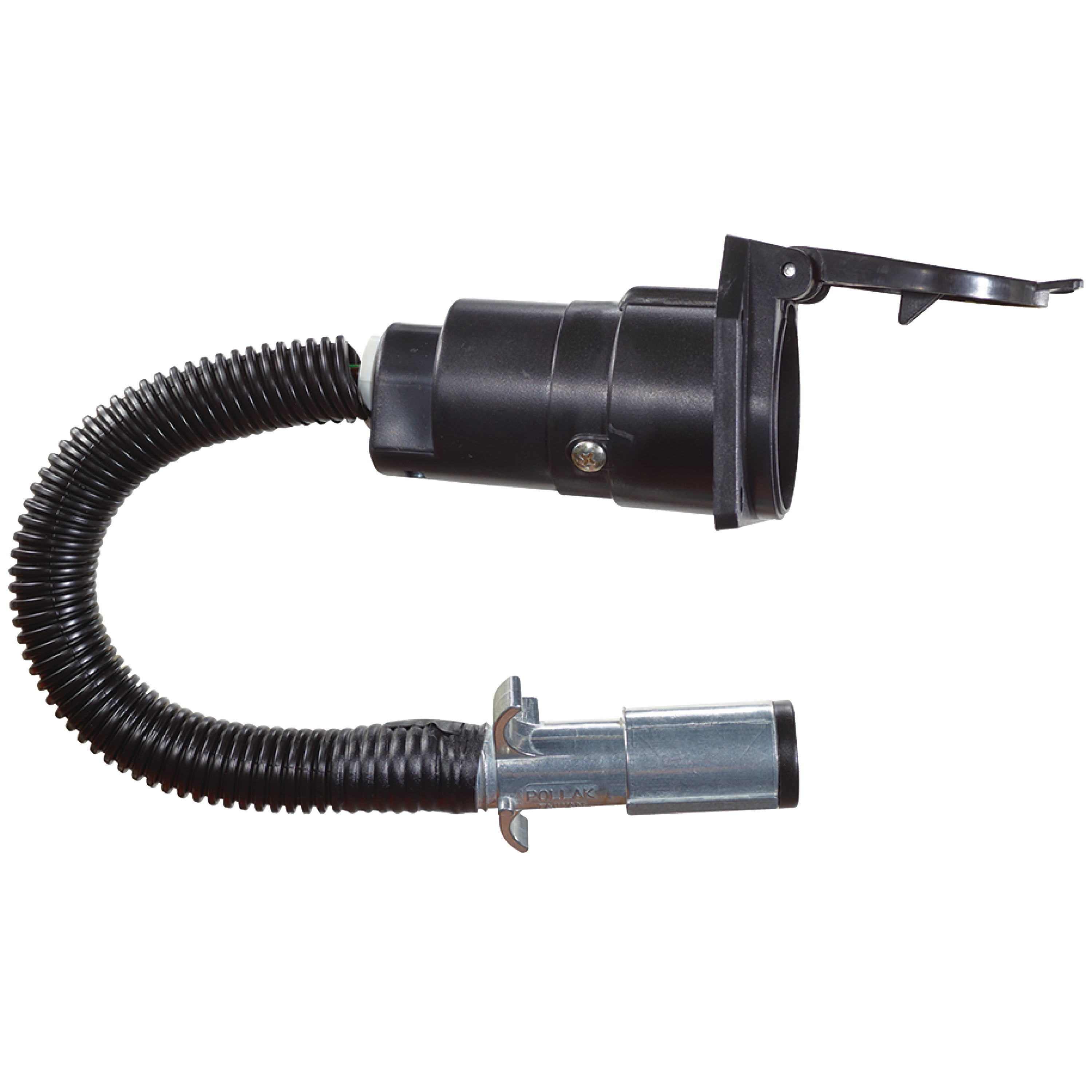 RV Designer P725 Black Pollack 6 Way Round to 7 Way Socket Adapter ...