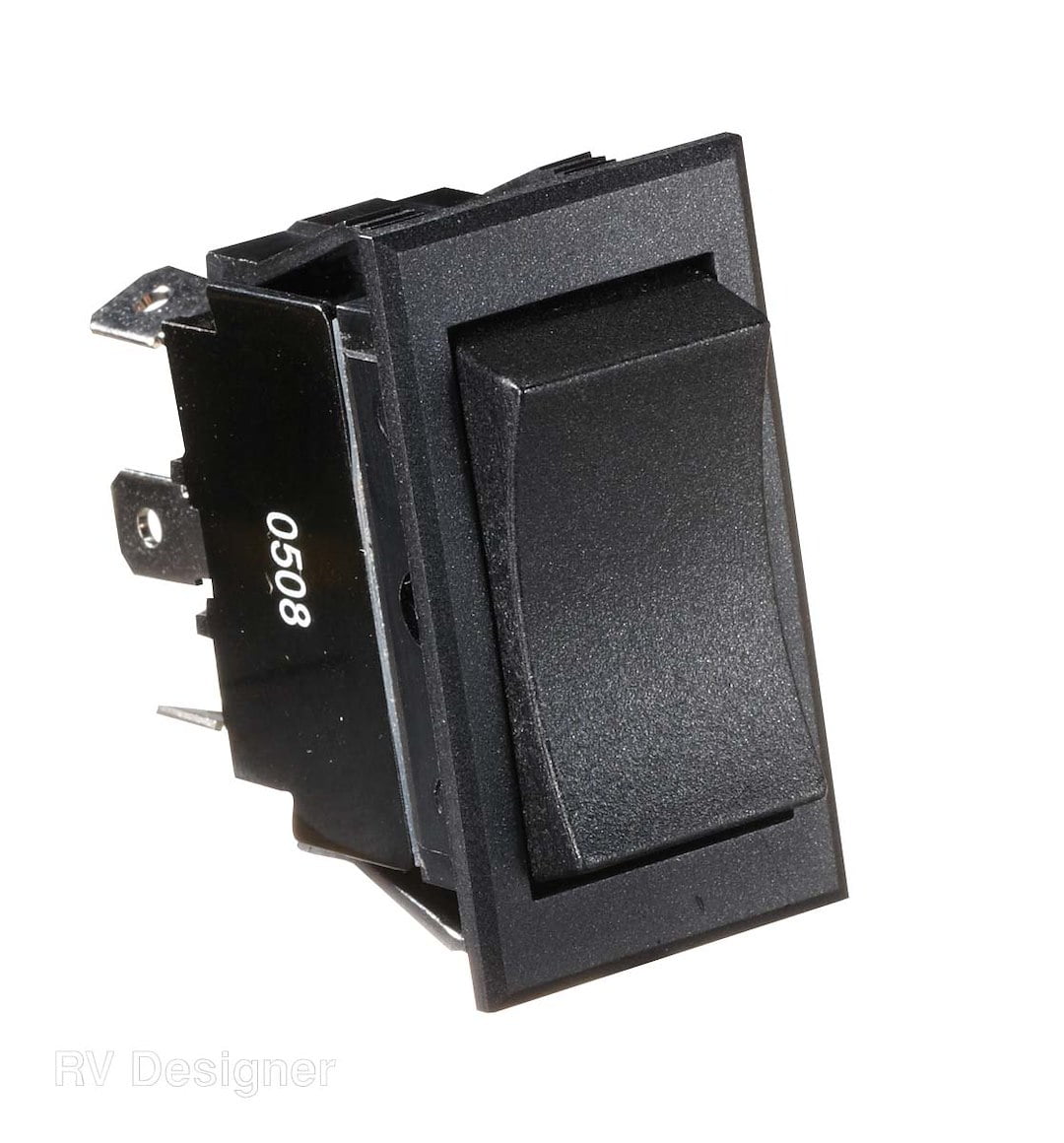 RV Designer S225, Rocker Switch, 20 Amp, 6 Terminals, Momentary On ...