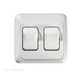 RV Designer S533 White Double On/Off Contoured RV Switch in Plate ...