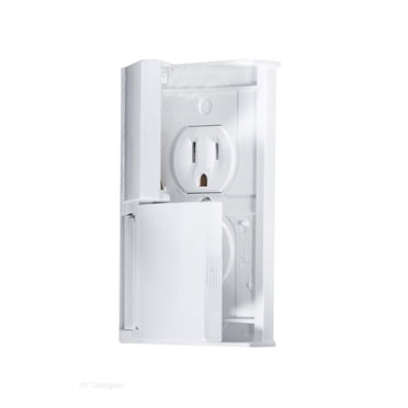 RV Designer S811, Self Contained Dual Outlet with Cover Plate, White ...