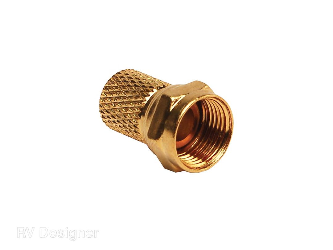 RV Designer T283 Gold RG6 Cable Connector - Walmart.com