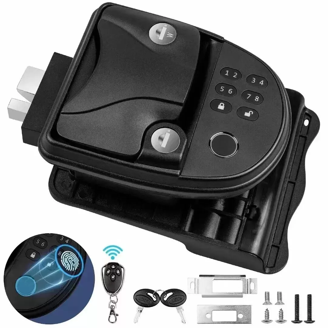 RV Door Lock Keyless Entry Keypad, Fingerprint Metal RV Keyless Entry ...