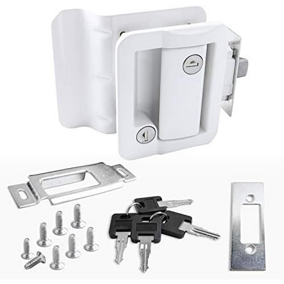 RV Door Lock Replacement with Paddle Deadbolt, Camper Door Handle Latch ...