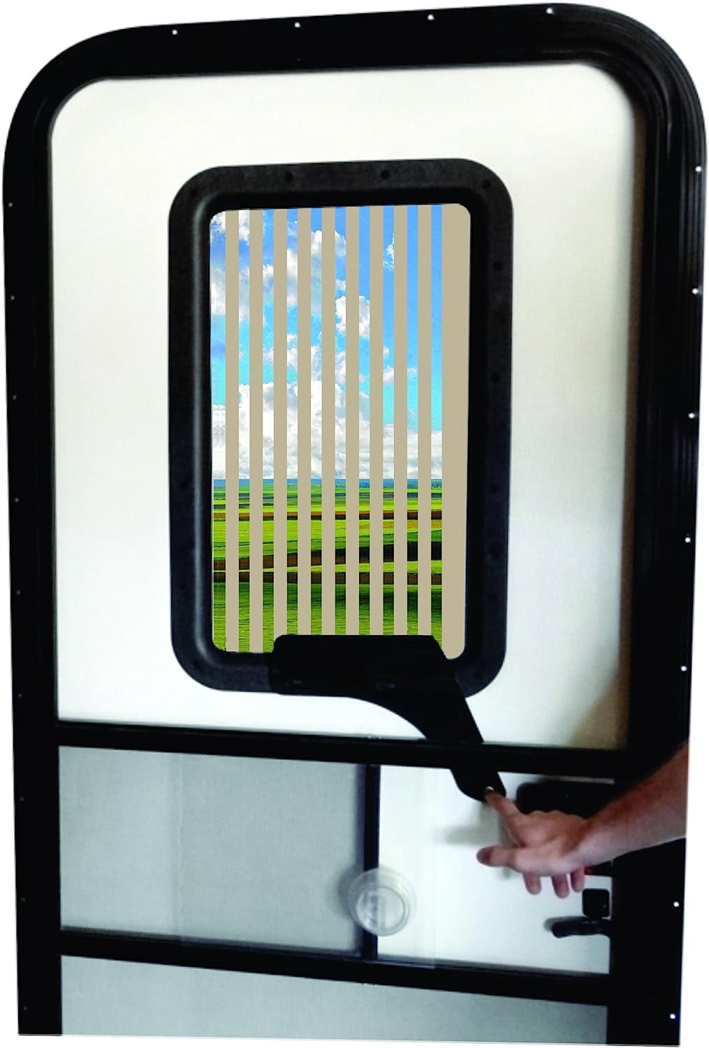 RV Door Window CloZures Shade, Controls Sun Glare, Privacy, Outside ...
