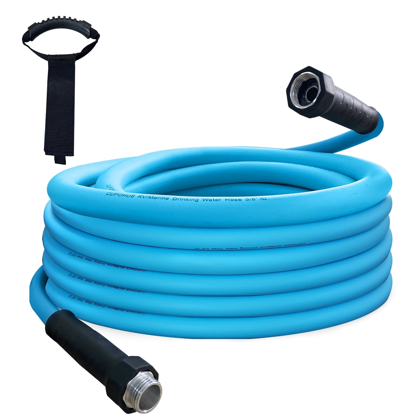 RV Drinking Water Hose 50FT with Storage Strap, No Kinking 5/8''ID ...