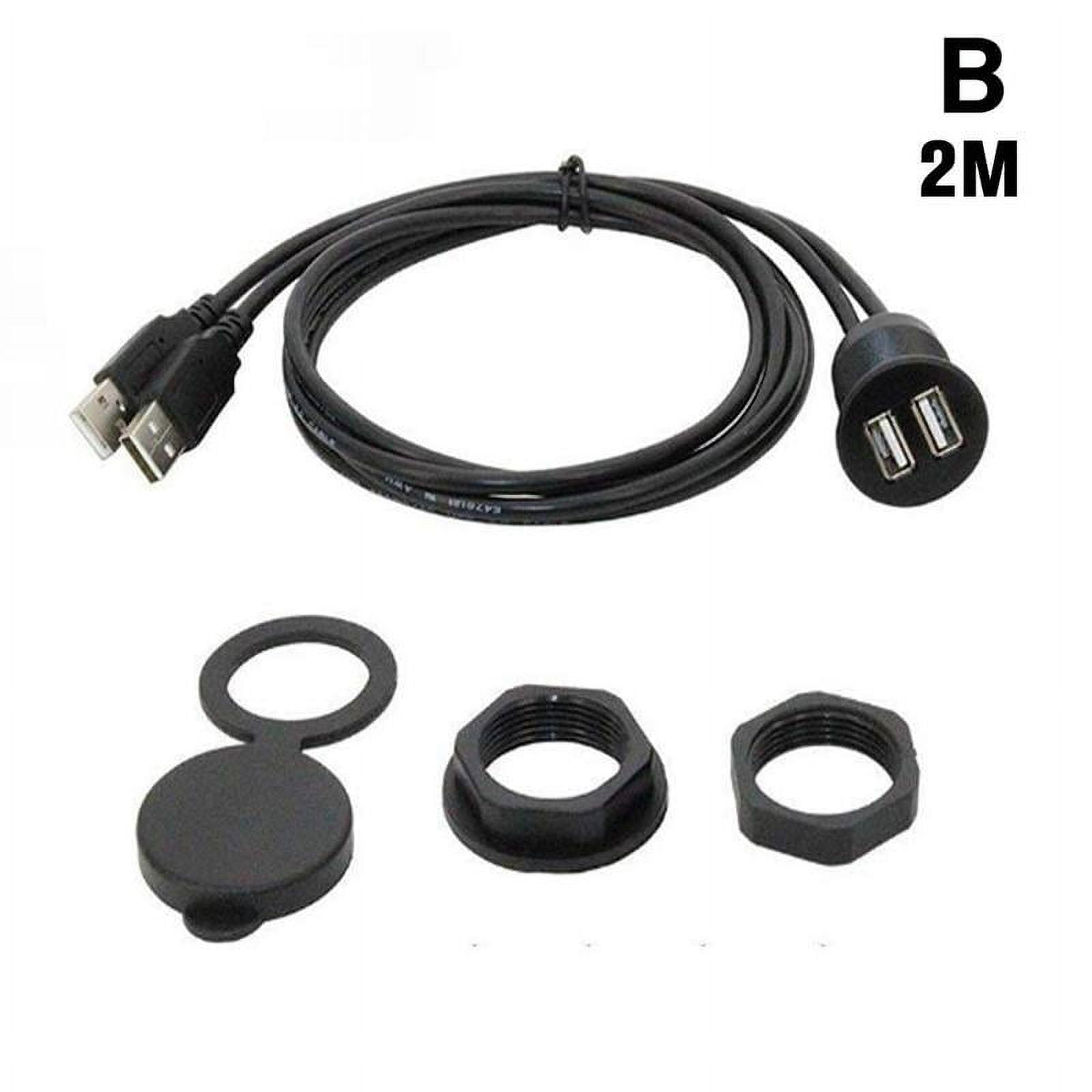 RV Dual Port USB Socket Cabe USB3.0 Auto Car Flush Mount Extension Cord ...