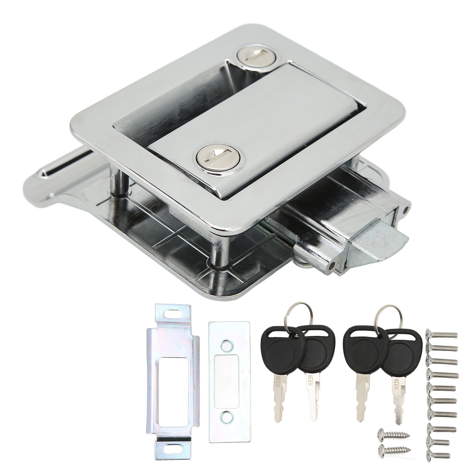 RV Entrance Door Lock Safety Latch Lock Built in Deadbolt Aluminum ...