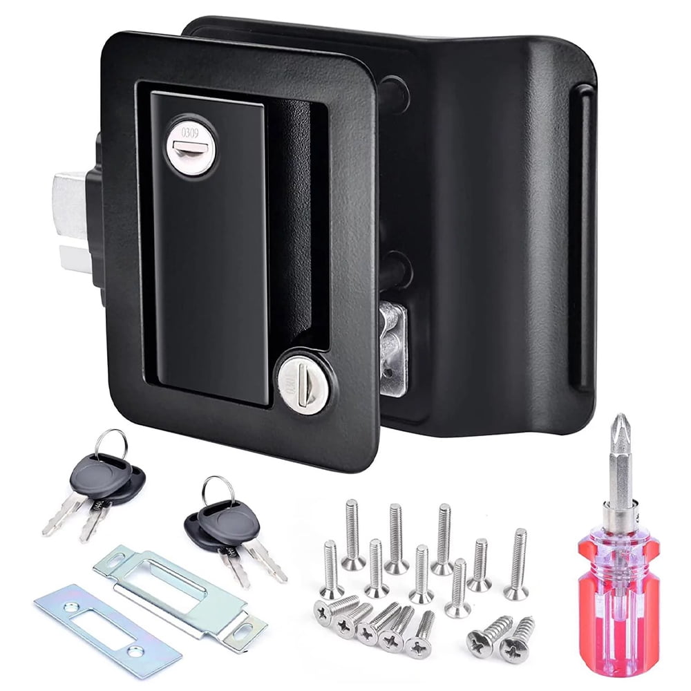 RV Entry Door Lock with Paddle Deadbolt for Travel Camper Trailer ...