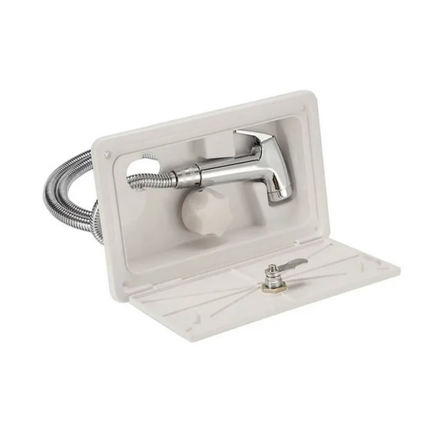 RV External Shower Box Shower Head Adjustable Water Volume Hot And Cold ...