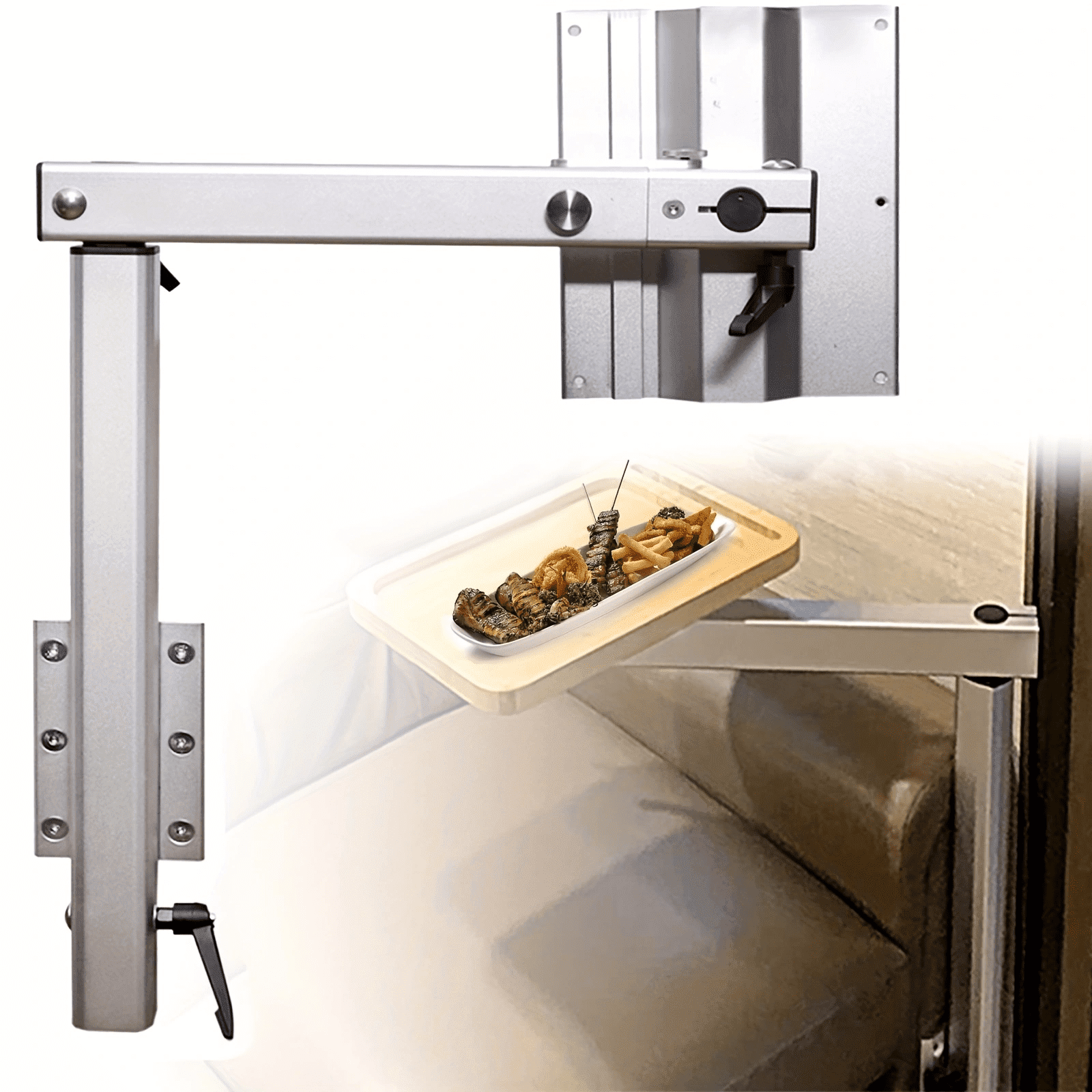 RV Features Folding Side Table Leg, Wall-Mounted Design, 360° Rotation ...