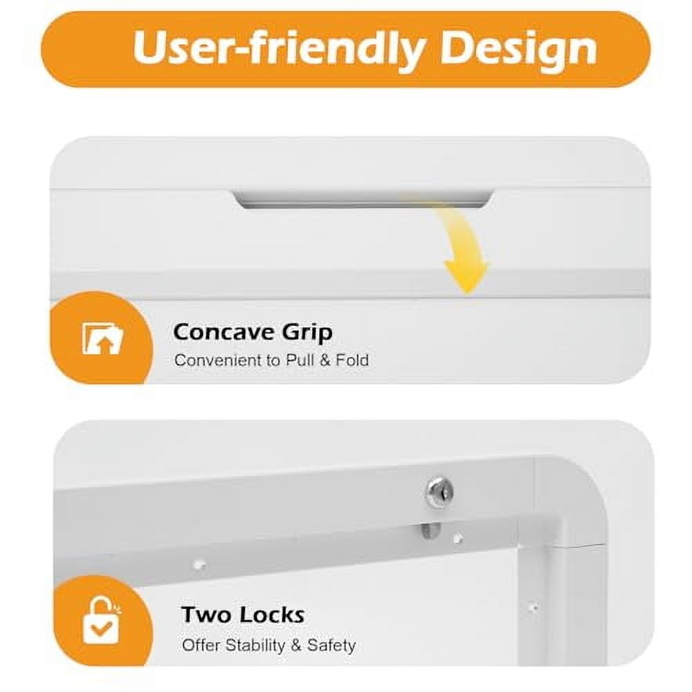 RV Folding External Table, 800 X 450mm External Hanging Table, White RV ...