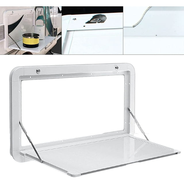 RV Folding Table Wall Mount Hanging Table Caravan External Dining Table ...