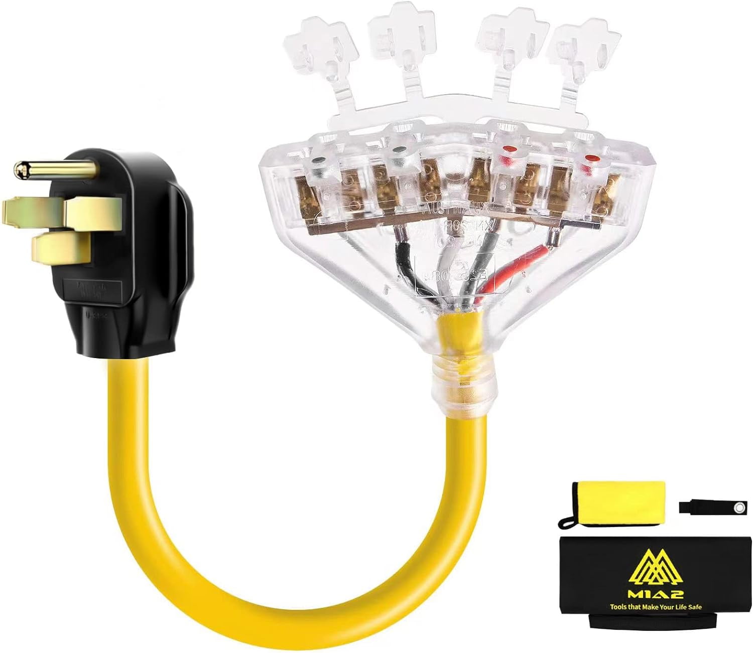 RV/Generator to Home Adapter, NEMA 14-50P to 4x 5-20R, 50Amp to 20Amp ...