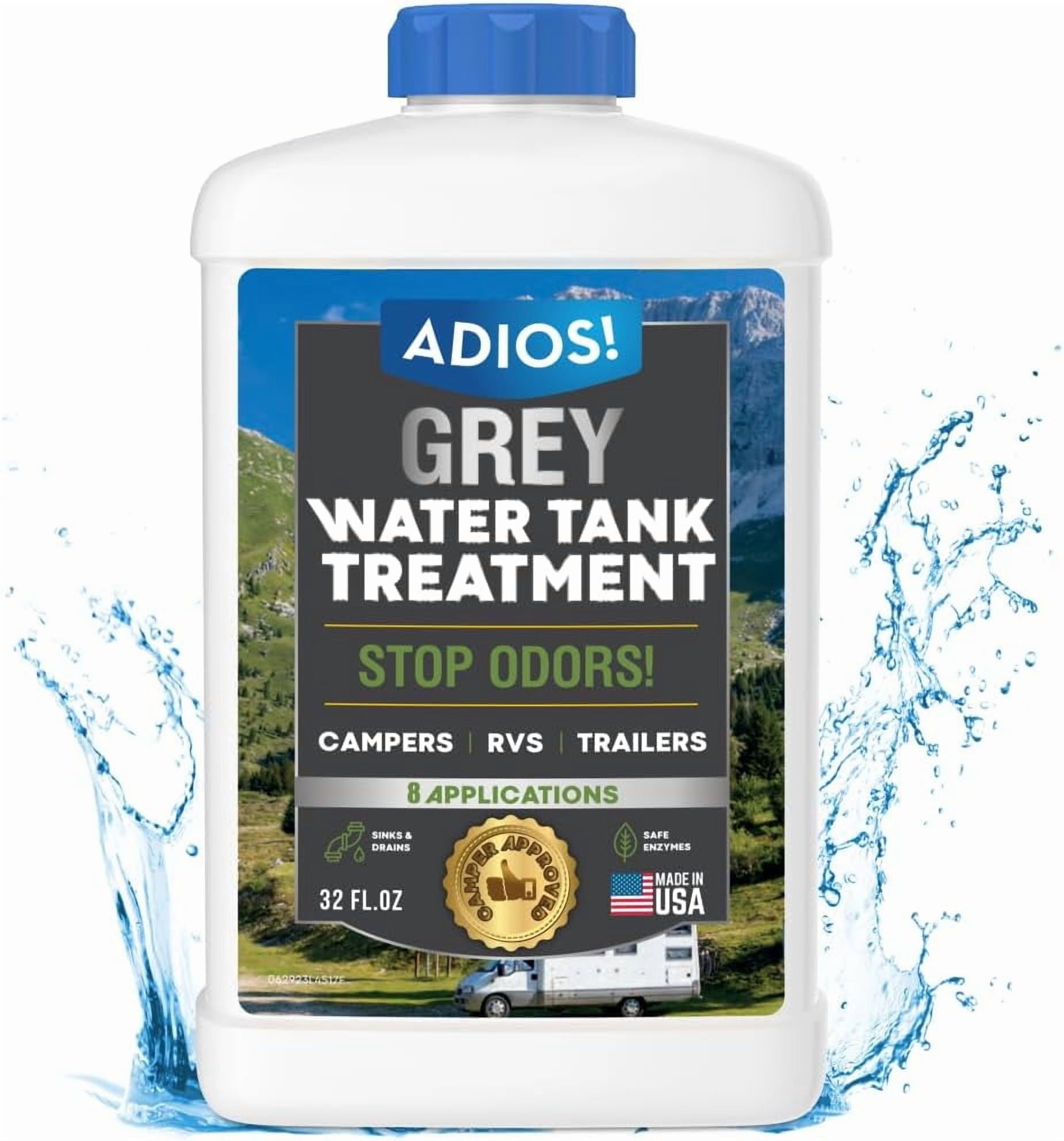 RV Grey Water Tank Treatment and Cleaner, Enzyme Deodorizer for Sink ...