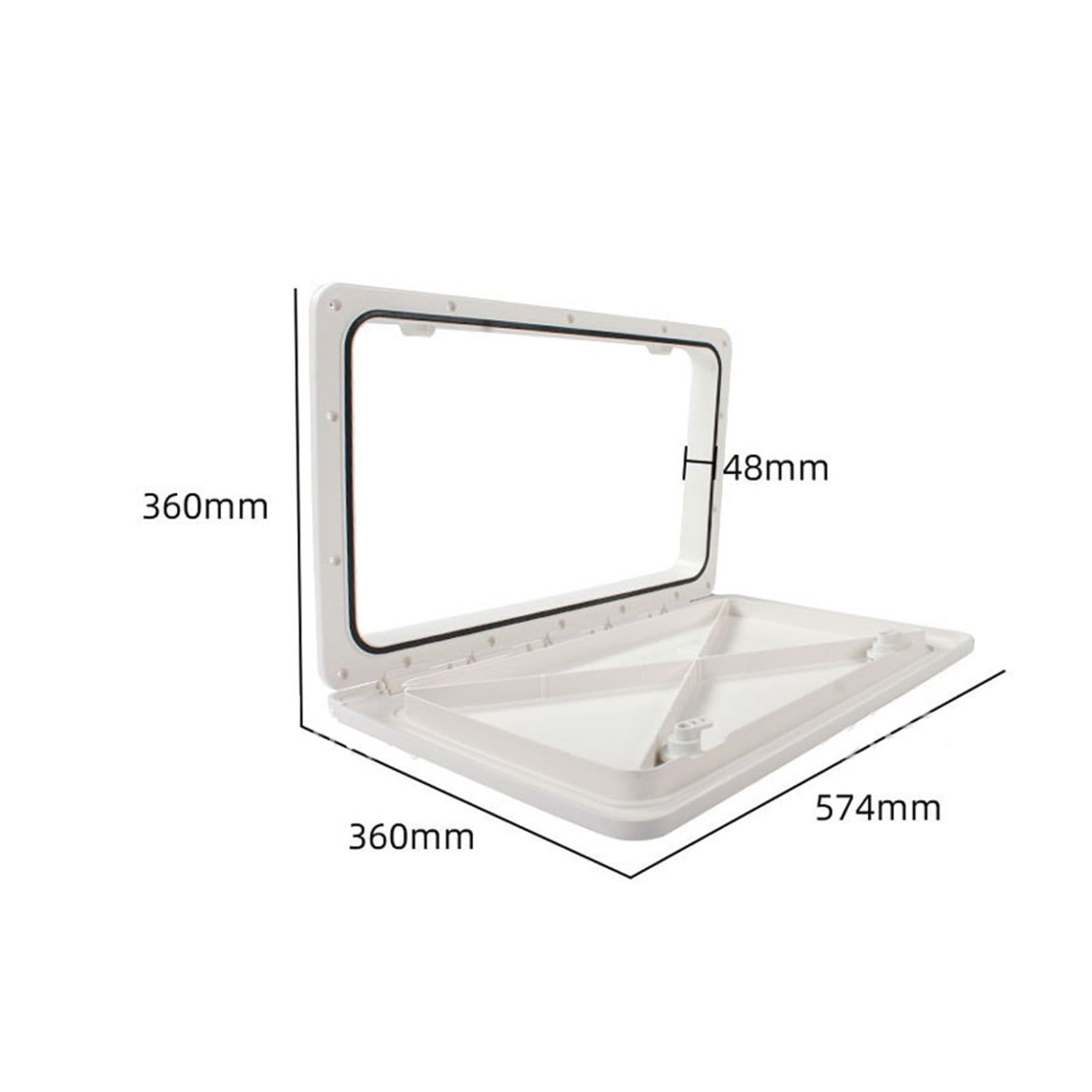 RV Hatch Cover Caravan Motorhome Square UV Resistance 180° Opening ...