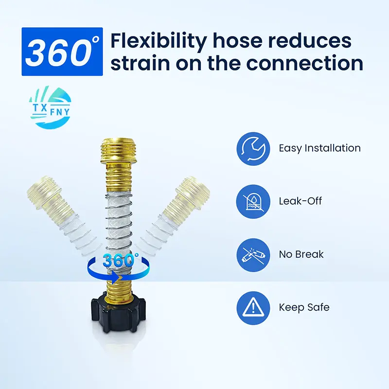 RV Inline Water Filter with Flexible Hose Protector,RV Inline Water ...