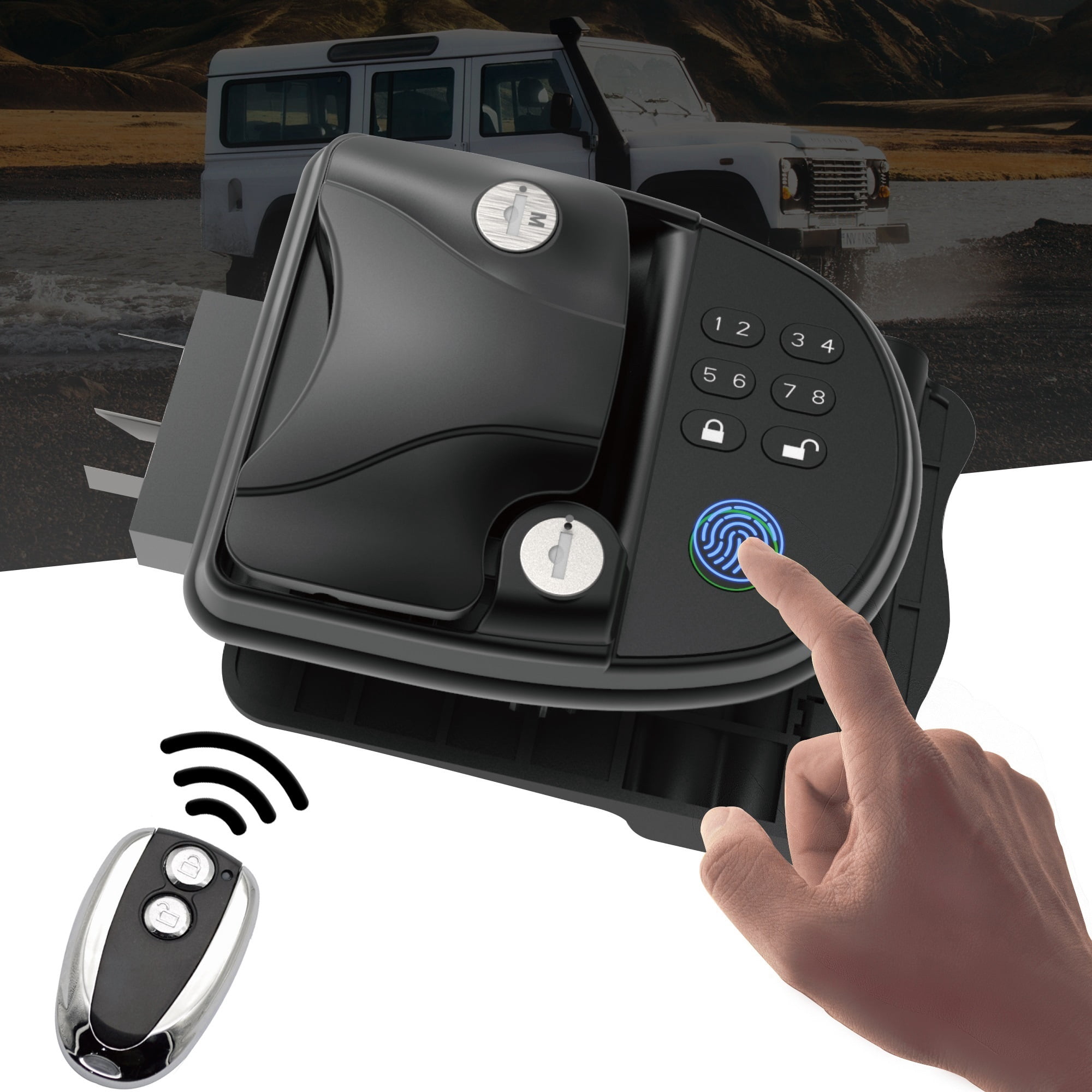 RV Keyless Entry Door Lock With Handle Waterproof Lock Latch Handle ...