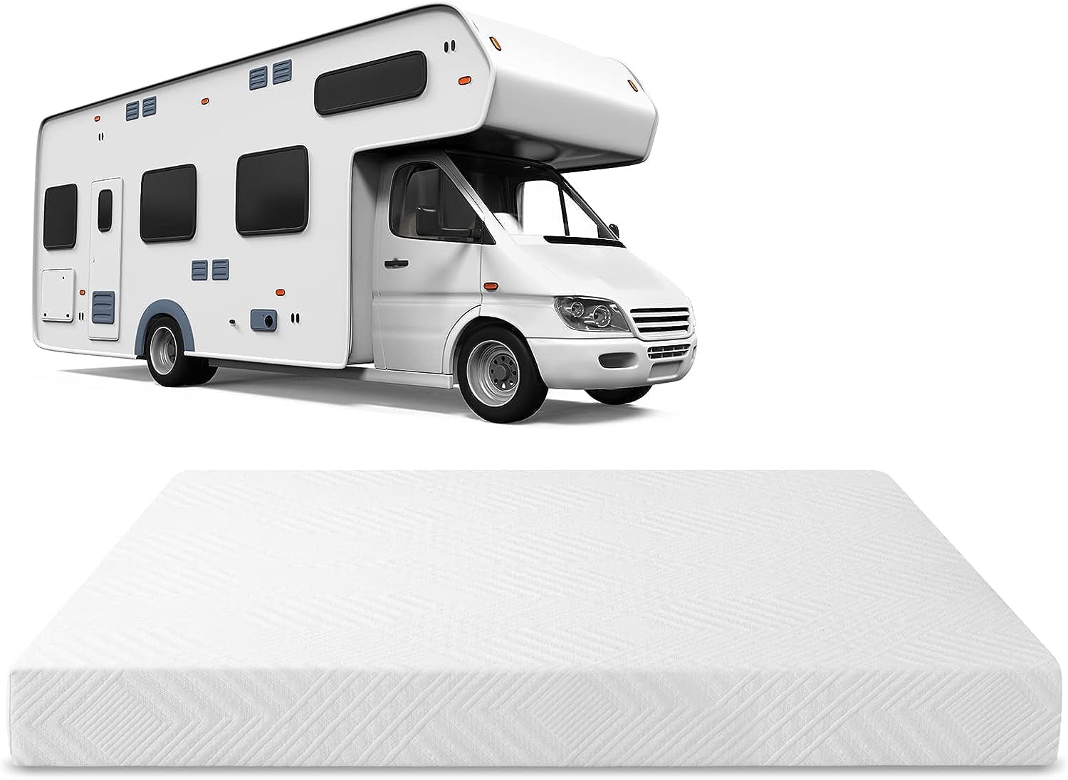 RV King Size 10 inch Gel Memory Foam Mattress in a Box with Graphene ...