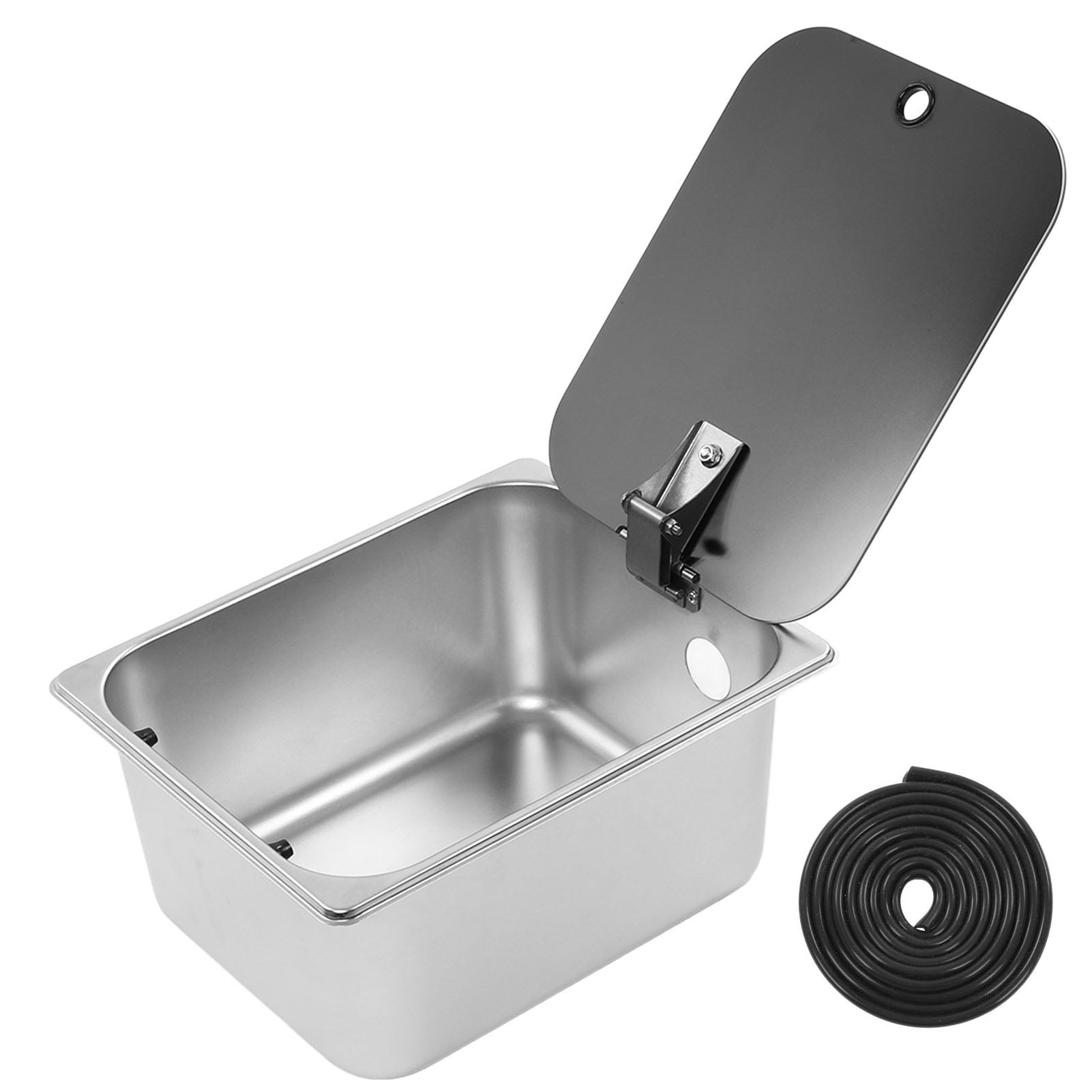 RV Kitchen Sink 300x240x150mm Square Stainless Steel Single Bowl Hand ...