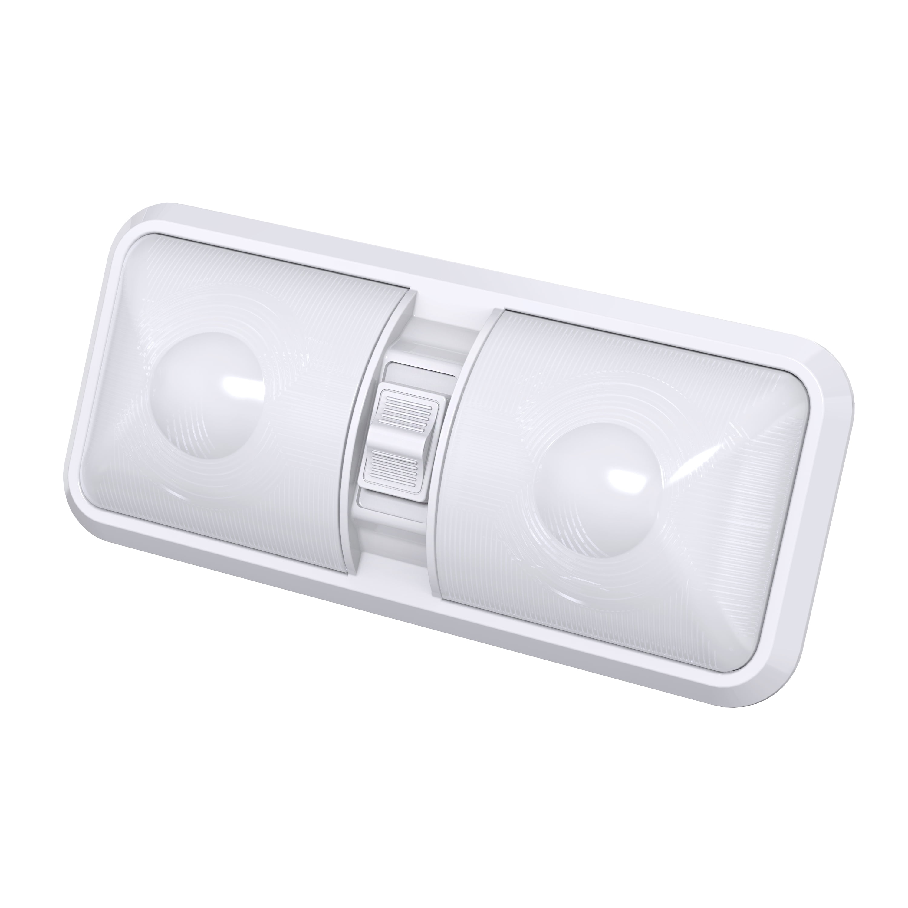 RV LED Ceiling Double Dome Light Fixture with ON/Off Switch Interior ...