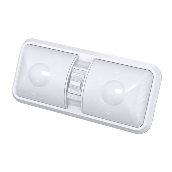 RV LED Ceiling Double Dome Light Fixture with ON/Off Switch Interior ...