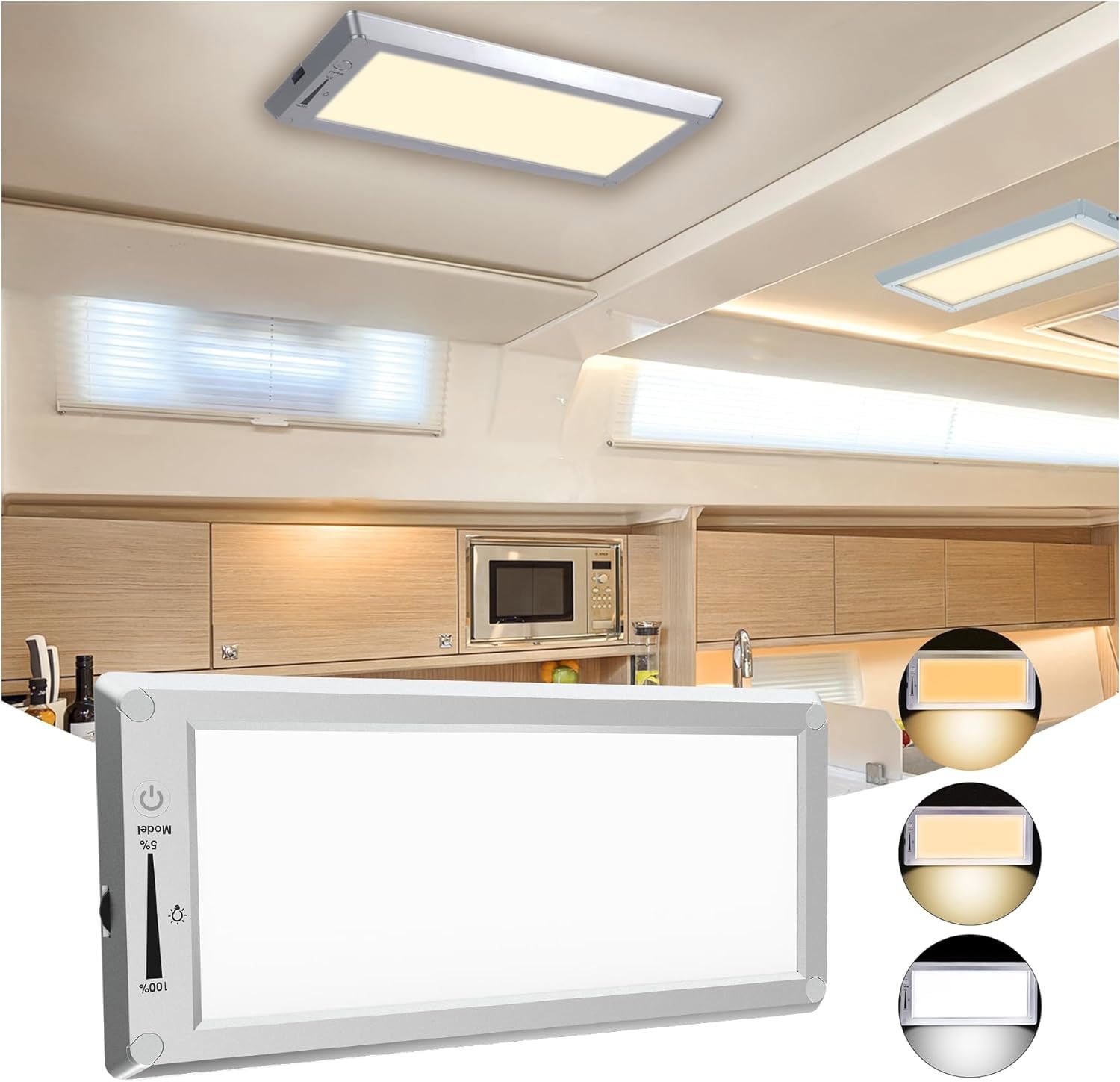 RV LED Interior Lights,3 Color RV LED Super Bright Fixture,12V RV ...