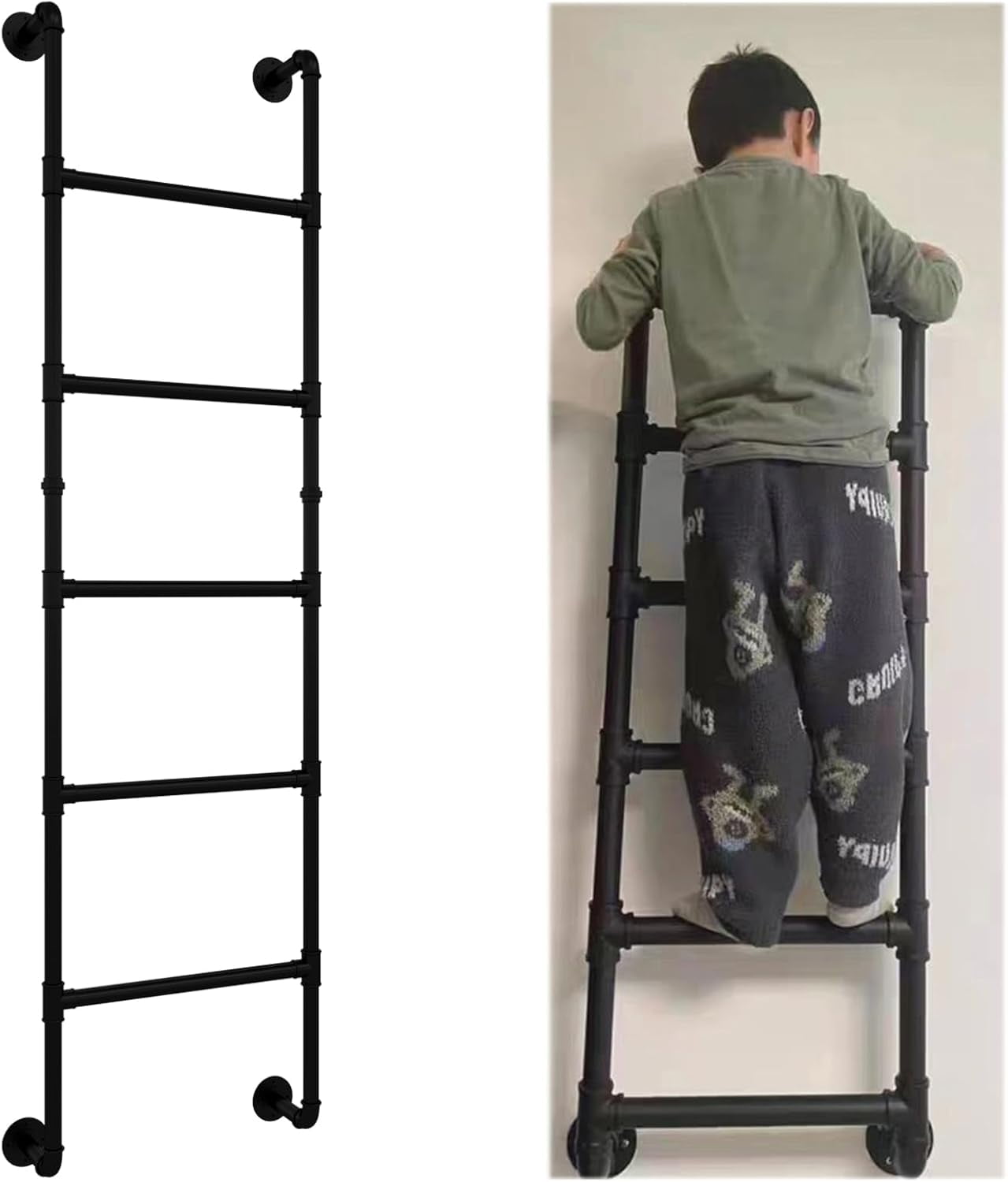 RV Ladder Bunk Bed Ladders Wall Mounted Metal Angled Ladder for Loft ...
