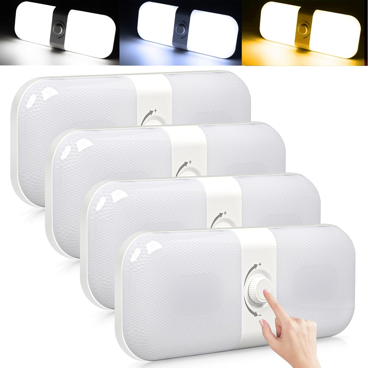 RV Lights Interior 1700LM, 3 Color TEM Camper Lights, Dimmable 12v Volt ...