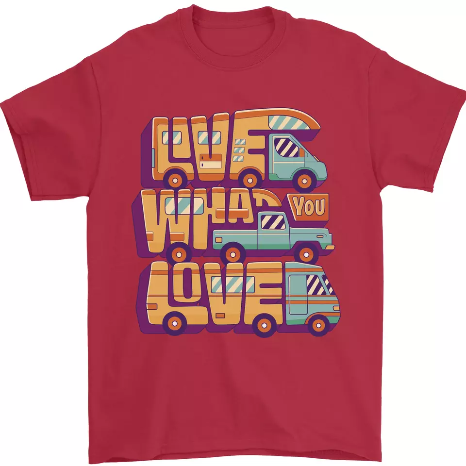 RV Live What You Love RV Caravan Men's 100% Cotton - Walmart.com