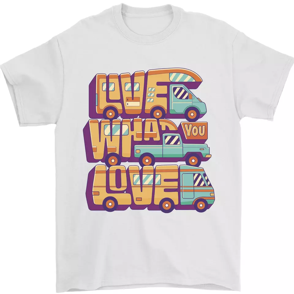 RV Live What You Love RV Caravan Men's 100% Cotton - Walmart.com