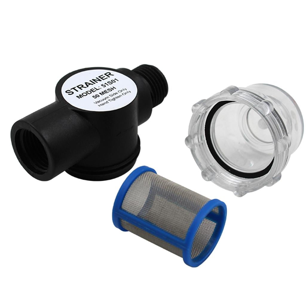 RV Marine Diaphragm Water Pump Filter - Spiral Hose / 2inch Barb Inlet ...
