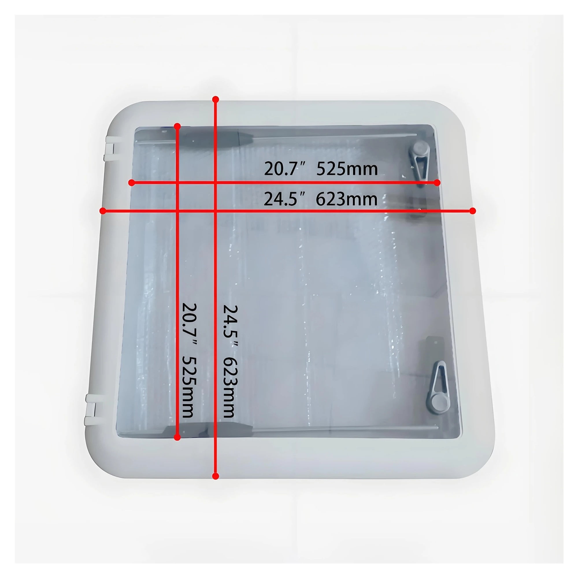 RV/Marine Square Porthole Hatch Window Plastic Hatch Door Deck with ...