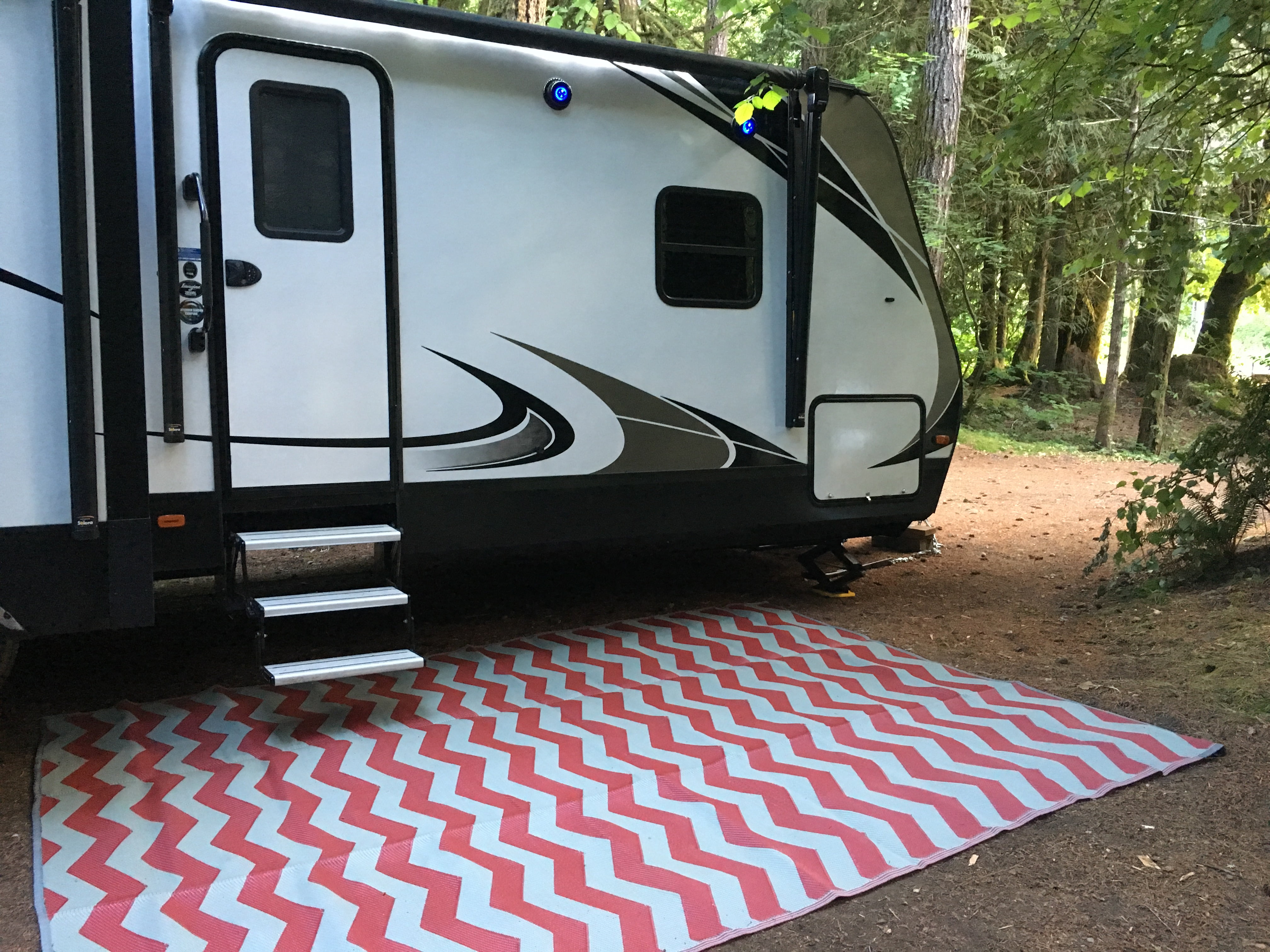 RV Mat Patio Rug Colorful Chevron Design 9x12 - Walmart.com