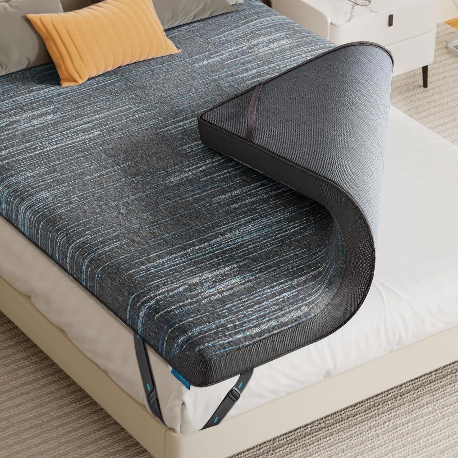 Airdown RV Mattress Topper Queen - 3.5 inch Memory Foam Bed Topper with ...