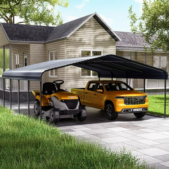 RV Metal 20x20FT Heavy Duty Carport Canopy Kit, All-Weather Aluminum ...