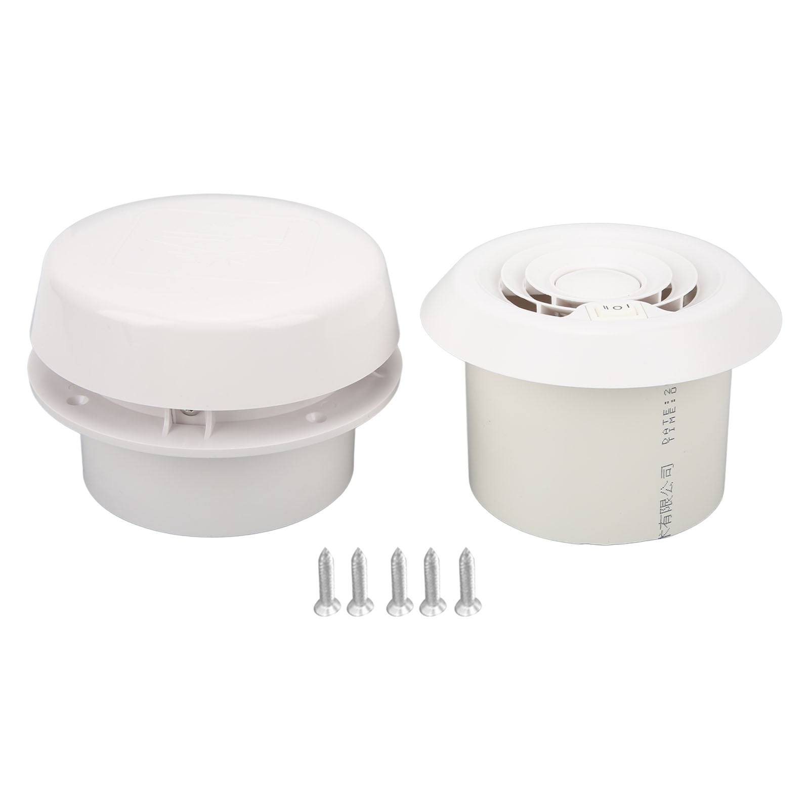 RV Mini Vent Fan White Round Noiseless Compression Resistant Vent ...
