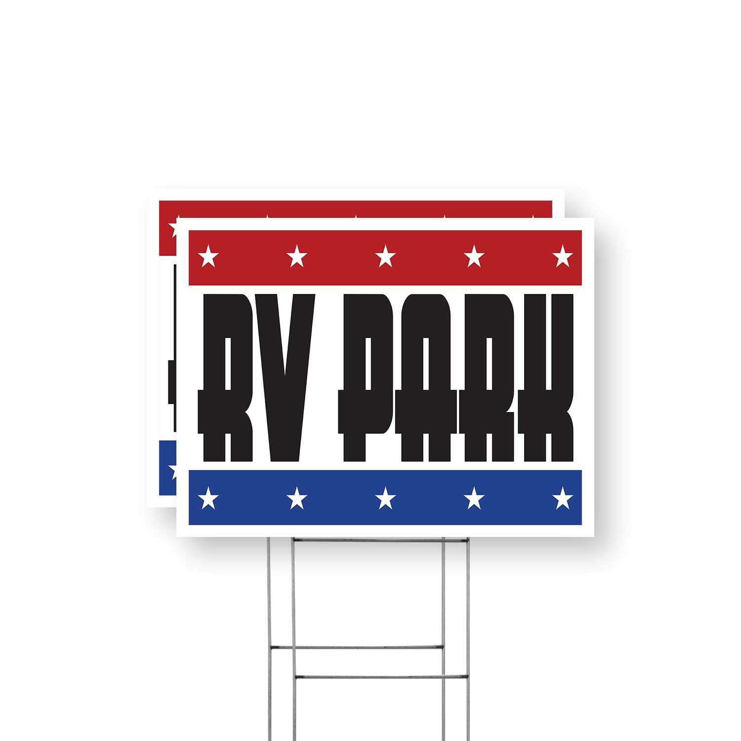 RV Park Yard Sign 2 Pack of 18 Inch x 24 Inch Double Sided Weatherproof ...