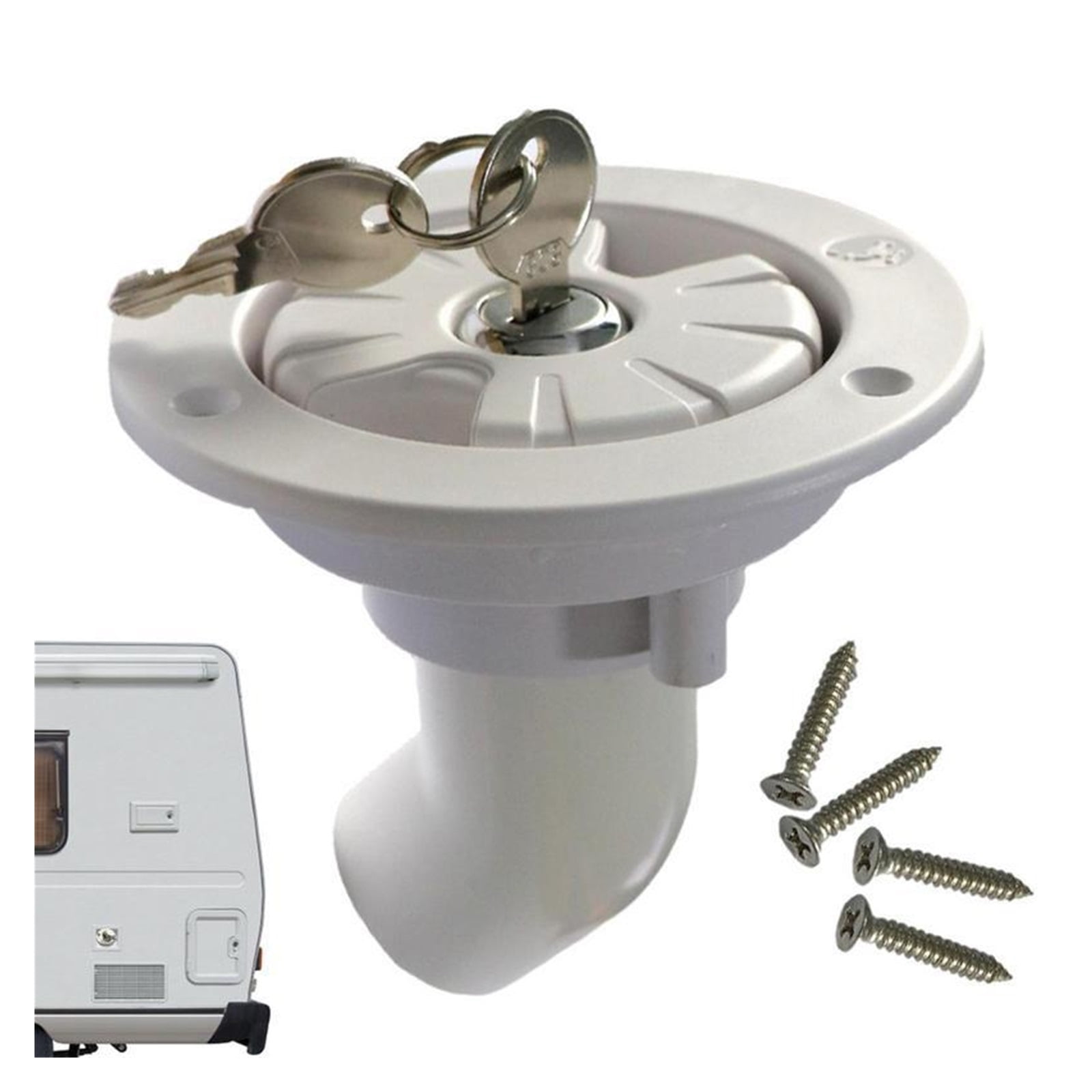 RV Parts Filler Neck For Water Tanks Caravan Plastic Gravity Fresh ...