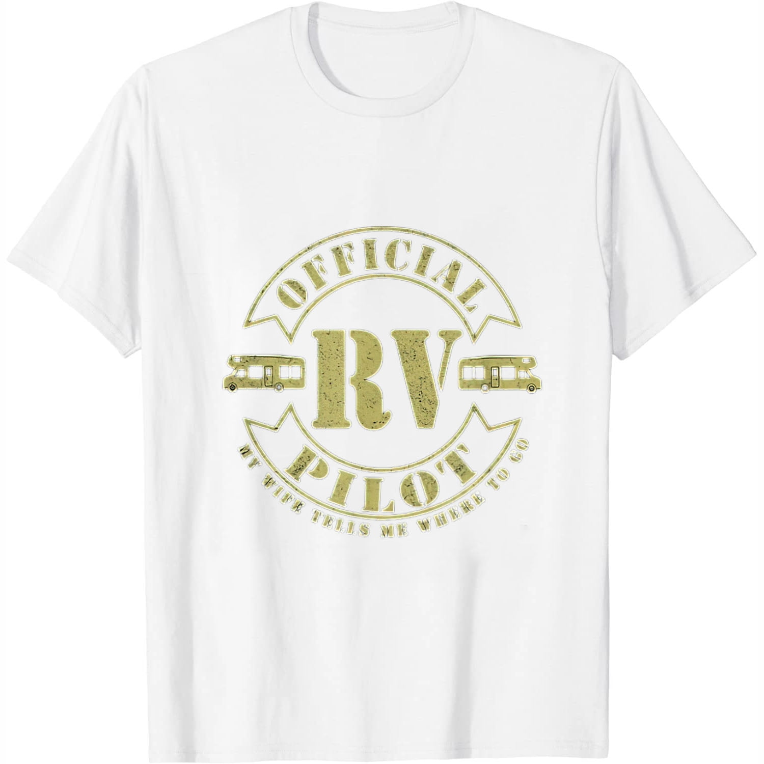 RV Pilot Motorhome Retirement Adventure Matching Styles Womens T-Shirt ...